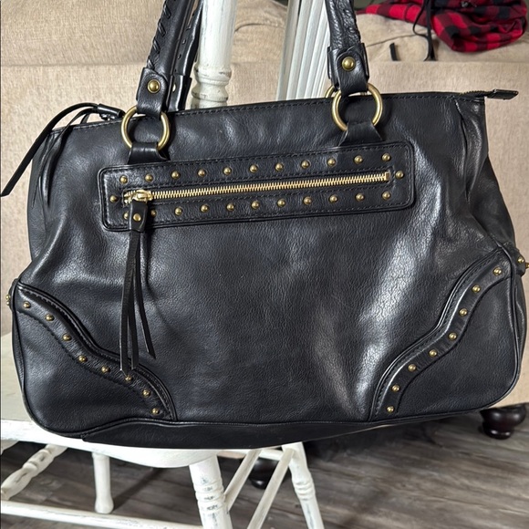 Michael Kors | Bags | Black Leather Studded Handbag | Poshmark